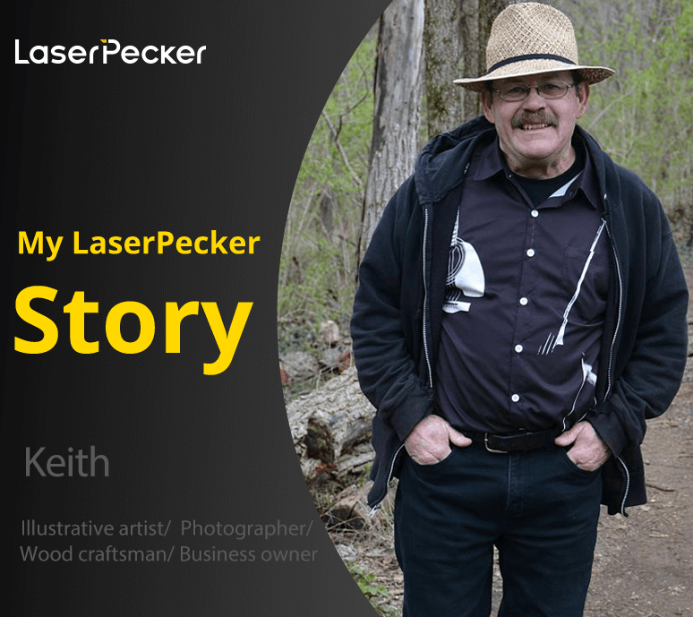 My LaserPecker Story - Meet Keith Benner | Illustrative artist & Wood
